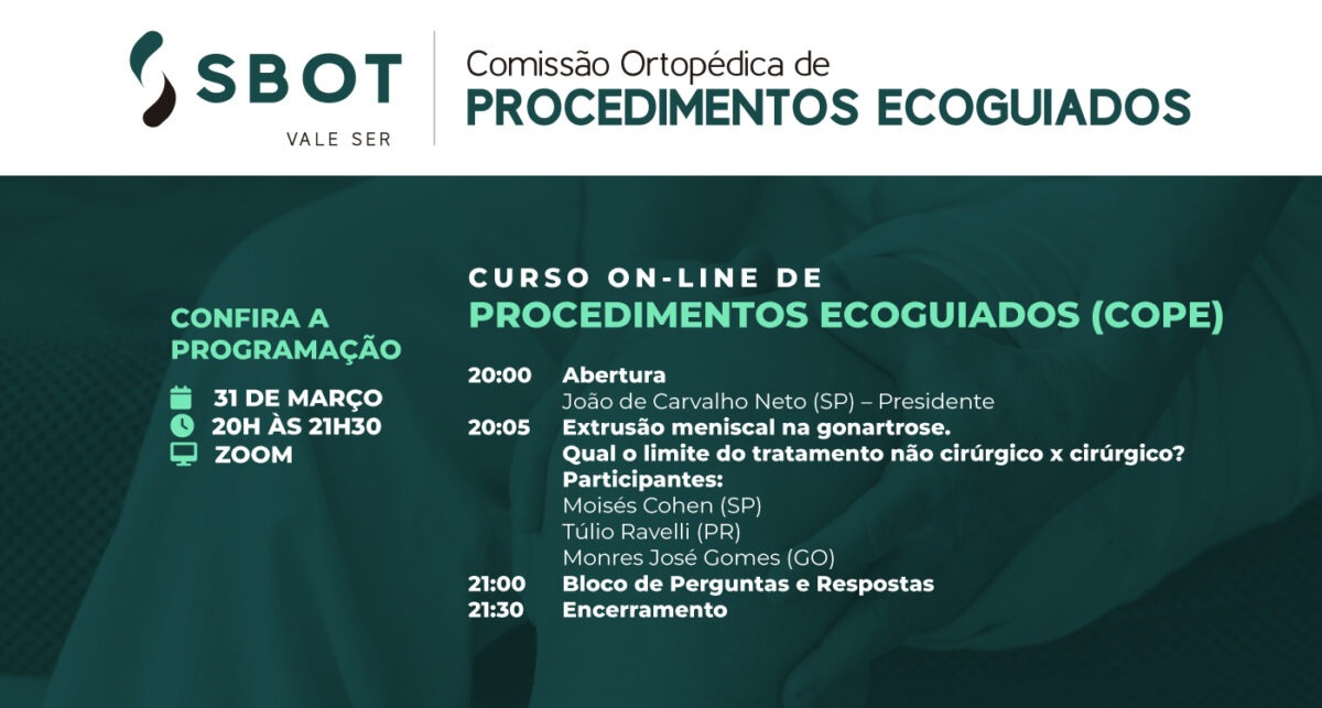 Confira o edital para o 54º TEOT – SBOT